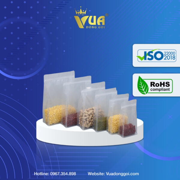 500g-1kg Túi Zip 8 Cạnh Trong Suốt - Vua Đóng Gói Store